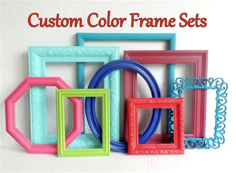 Custom Color Picture Frame Set Bright Colorful Frames Etsy Uk
