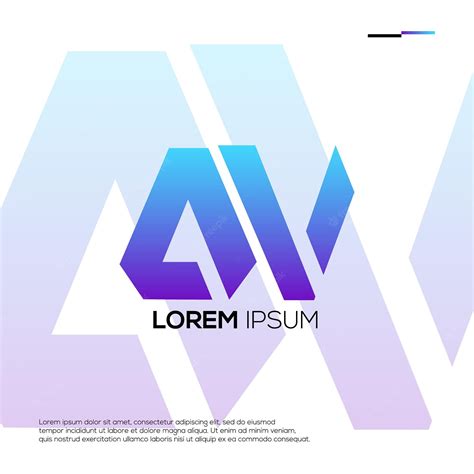Premium Vector Modern Initials Av Logo Design Ideas
