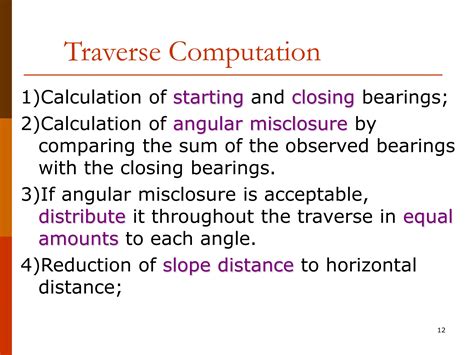 Traverse In Land Surveying And Technique Ppt