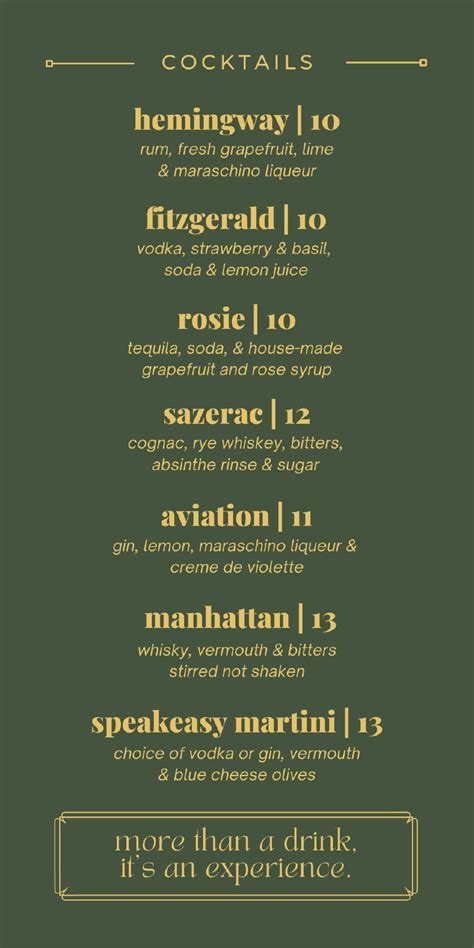 Menu At The Wilbur Bar Ocean Springs