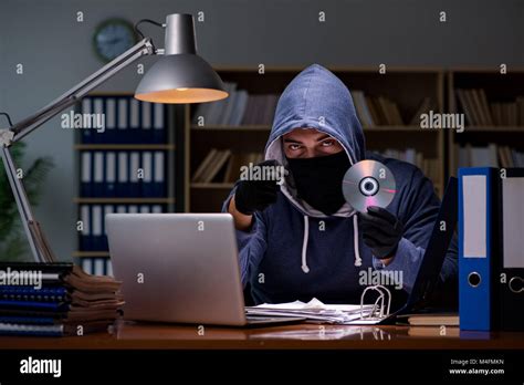 Hacker Stealing Personal Data From Home Computer Stock Photo Alamy