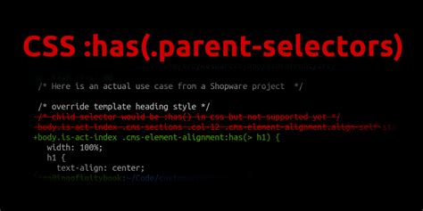 CSS Has Parent Selectors DEV Community