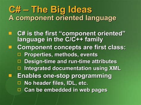 Introduction To Csharp Pps Programming Languages Computing
