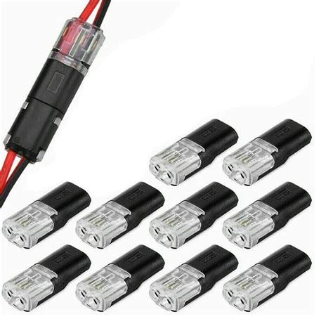 10PCS Ouble Wire Push In Connector Quick Dual Wire Terminal Block 2 Pin Peel Free Push Type