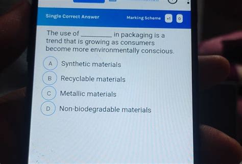 Single Correct Answer Marking Scheme 1 0 StudyX
