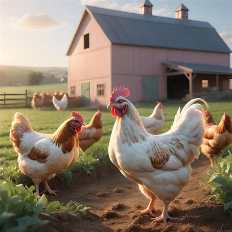 Premium Photo Hen In Farm
