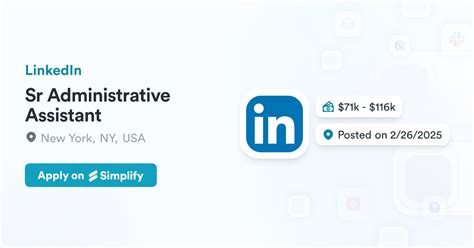 Sr Administrative Assistant Linkedin Simplify Jobs