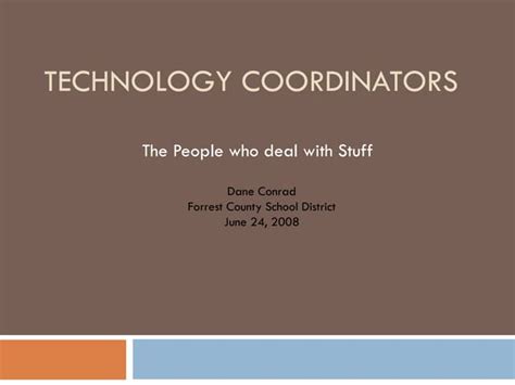 Tech Coord Position Ppt