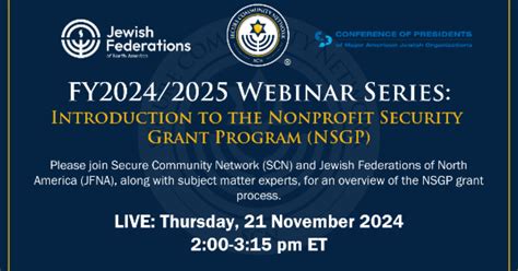 Introduction To The Fy20242025 Nonprofit Security Grant Program Nsgp
