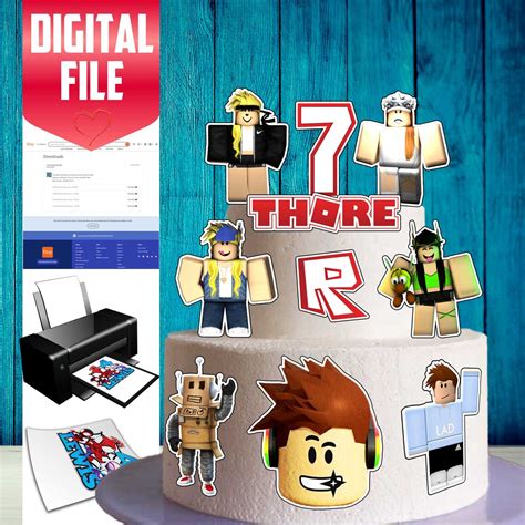 Free Printable Roblox Cake Topper