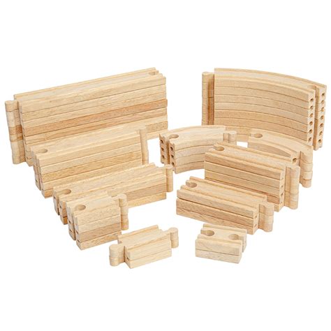 Bigjig Rail 48 Piece Curves And Straights Expansion Bundle Wilko