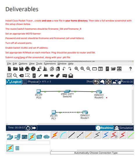 Solved Install Cisco Packet Tracer Create And Save A New Chegg