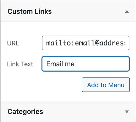 How To Add An Email Link In WordPress In Post Page Menu And Widget