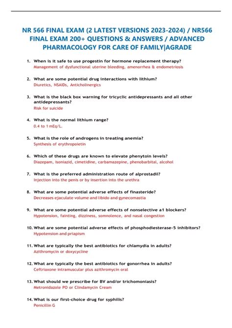NR FINAL EXAM LATEST VERSIONS NR FINAL EXAM QUESTIONS ANSWERS ADVANCED
