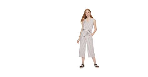 Popsugar At Kohls Collection Belted Jumpsuit Best Cotton Jumpsuits