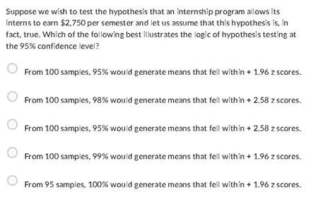 Solved Suppose We Wish To Test The Hypothesis Th Solutioninn