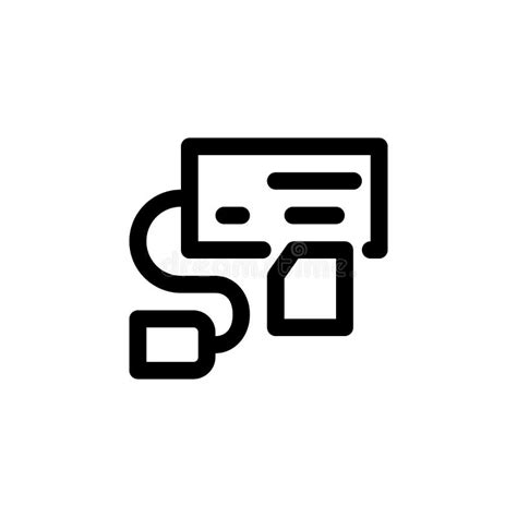 Card Reader Vector Icon Computer Component Icon Outline Style Perfect Use For Logo