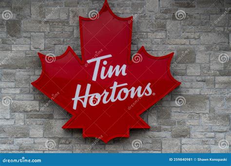Tim Hortons Maple Leaf Logo Huntsville Ontario Canada 16 October