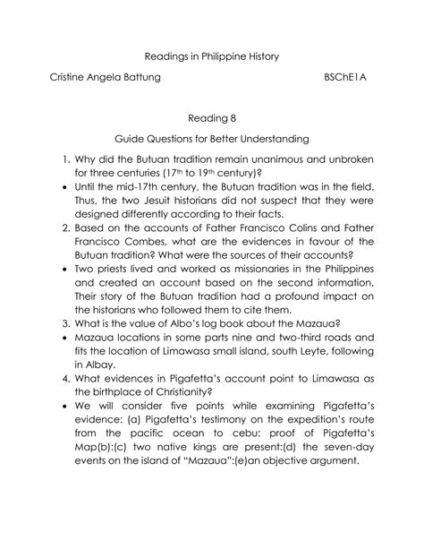 Solution Rph Butuan Or Limasawa The Site Of The First Mass In The