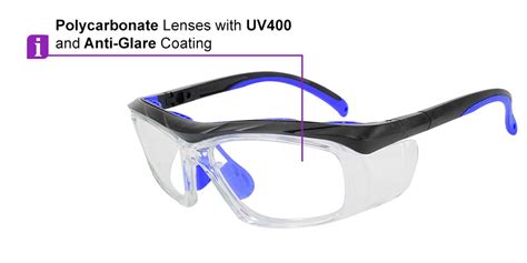 Plano Prescription Safety Glasses Blue Rx Safety Goggles Ansi Z871