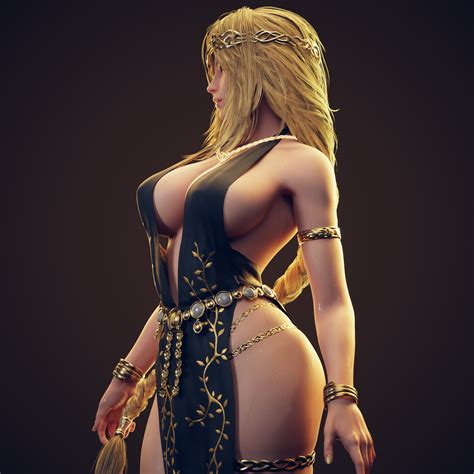 Rule 34 1girls Big Ass Big Breasts Blonde Hair Cleavage Dress Elden