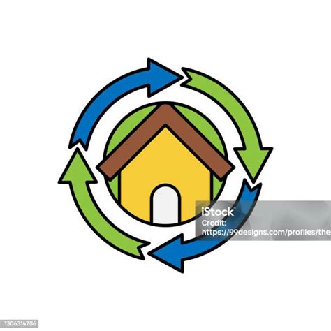 스마트 홈 연결 아이콘 로고 벡터 디자인 일러스트레이션 무선 연결 개념이 있는 스마트 홈 로고 아이콘 웹 사이트 기호 로고 기호 응용 프로그램 Ui에 대한 트렌디 한 스마트