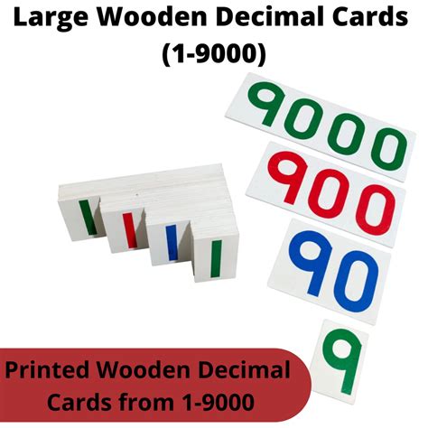 Montessori Wooden Decimal Cards Age Group 3 4 Years At Best Price In