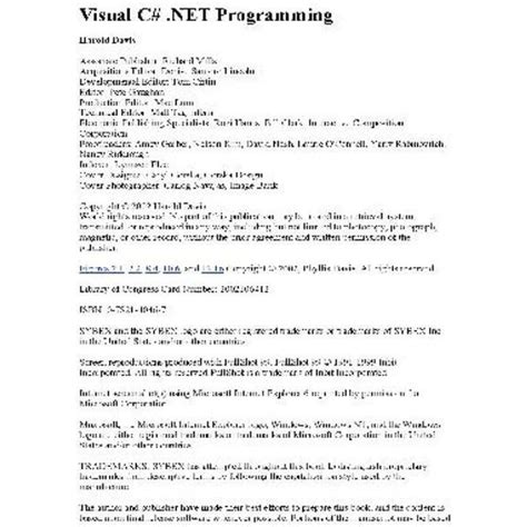 خرید و قیمت دانلود کتاب Visual Csharp Net Programming ترب