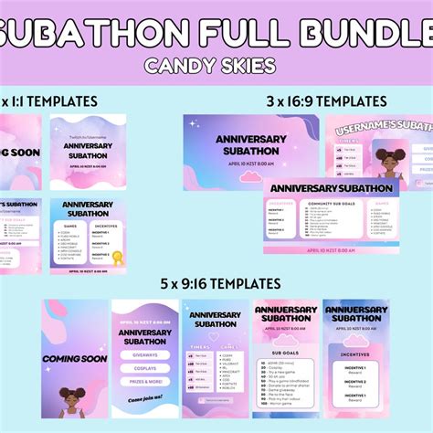 Twitch Subathon Template Etsy