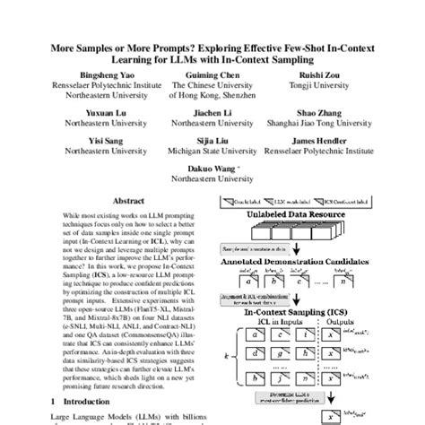 More Samples Or More Prompts Exploring Effective Few Shot In Context Learning For LLMs With In