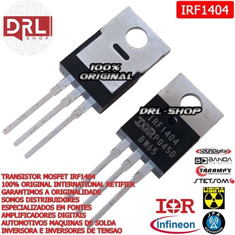 Kit 4 Irf1404 Transistor IRF1404 Taramps Stetsom Banda SD Shopee Brasil