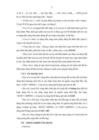 Bài giảng lý thuyết ms excel MICROSOFT EXCEL PDF