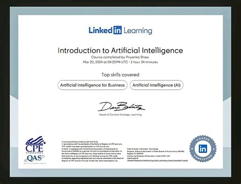 Completed Artificial Intelligence Course For Business With Aggregate 88