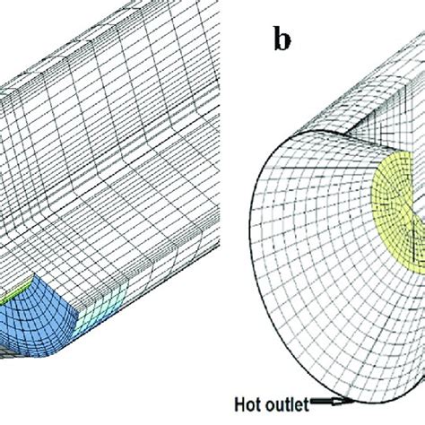 Meshing Of Vortex Tube Geometry A Cold End B Hot End Download Scientific Diagram