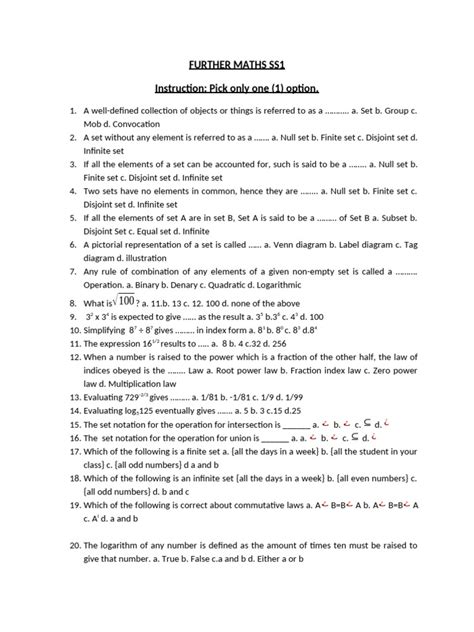 sss1 3 further mathematics pdf
