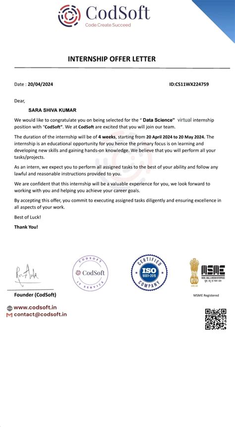 Shiva Kumar On Linkedin Datascience Internship Codsoft Newchapter