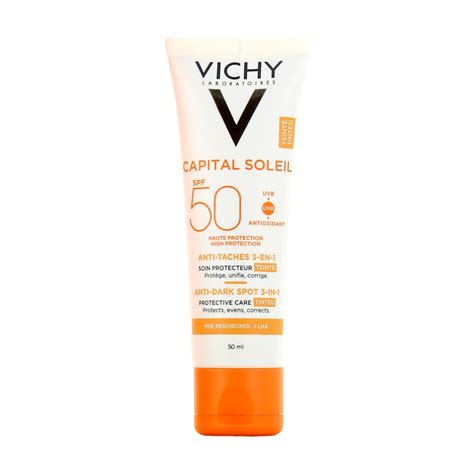کرم ضد آفتاب رنگی و ضد لک ویشی Vichy مدل کاپیتال سویل Capital Soleil