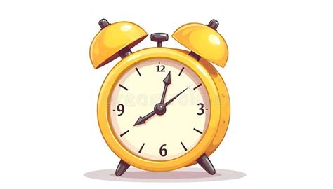 Retro Yellow Alarm Clock Stock Illustration Illustration Of Logo