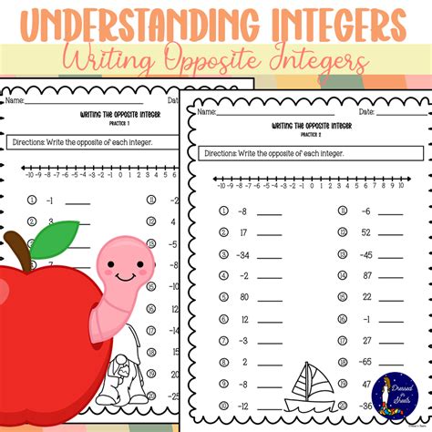 Understanding Integers Writing Opposite Integers Made By Teachers