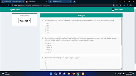 Aplikasi Ujian Online Menggunakan Framework Codeigniter Sharecodingan