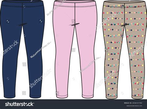 Girls Teen Bottom Wear Legging All Stock Vector Royalty Free