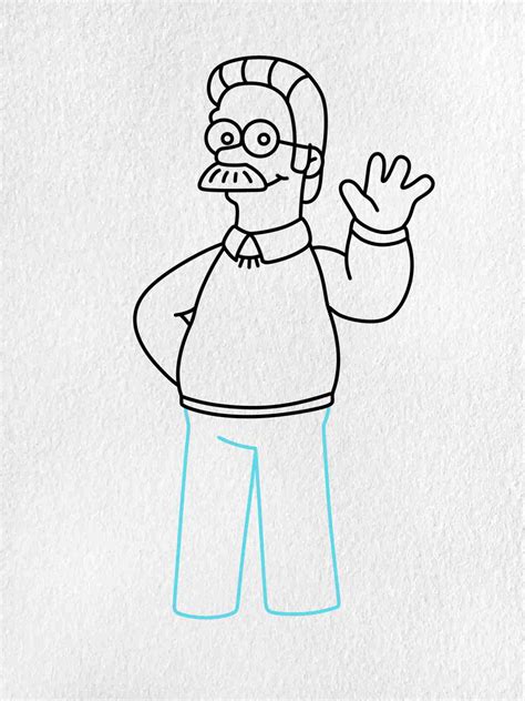 How To Draw Ned Flanders Helloartsy