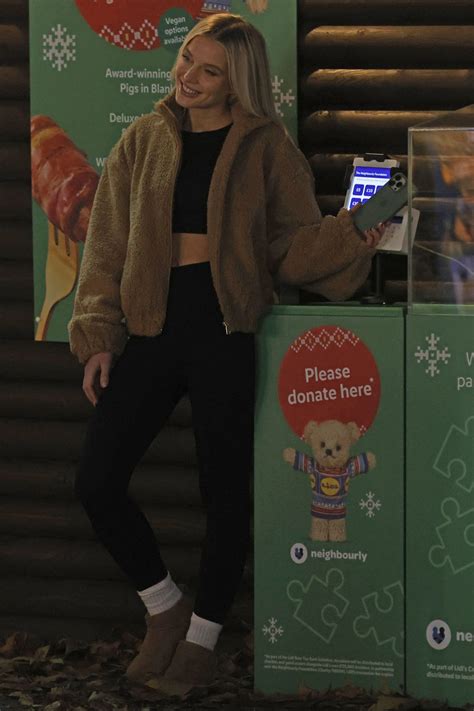 HELEN FLANAGAN Promotes A Charity By Lidl At Winter Wonderland In