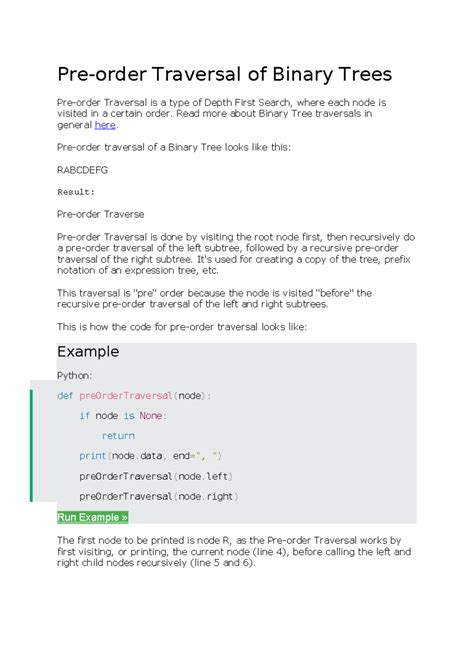 Binary Tree Traversal Techniques Depth First Search Explained Studocu