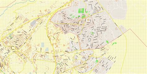 Yerevan Armenia Map Vector Exact High Detailed City Plan Editable Adobe
