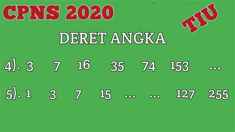 Soal Tiu Deret Angka 6 6 Siswa Pintar