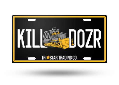 Killdozer License Plate Tristar Trading Co