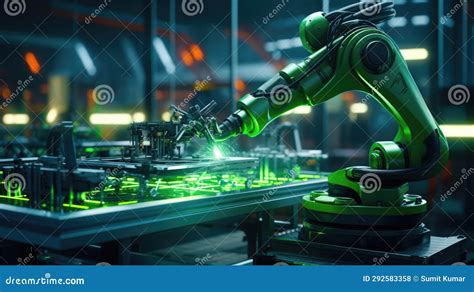 Robotic Arm Assembling A Circuit Board Royalty Free Stock Image 276928960