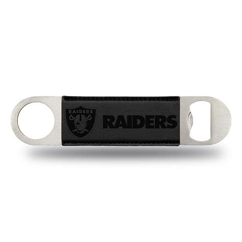 Rico Industries Nfl Football Las Vegas Raiders Black Faux Leather Laser