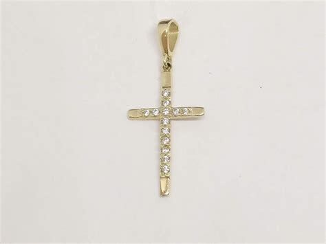 Золотий хрестик з фіанітами Артикул 60300618 від продавця Vlasov Gs Shop в інтернет магазині